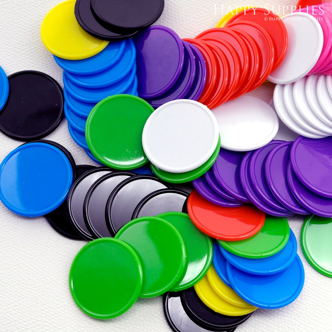 Custom Ø36mm Plastic Pocket Tokens Tags, Personalized Plastic Poker ...