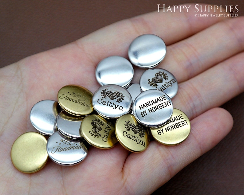 Custom Brand Logo, Custom Brass Snap Buttons Leather Craft Fastener ...