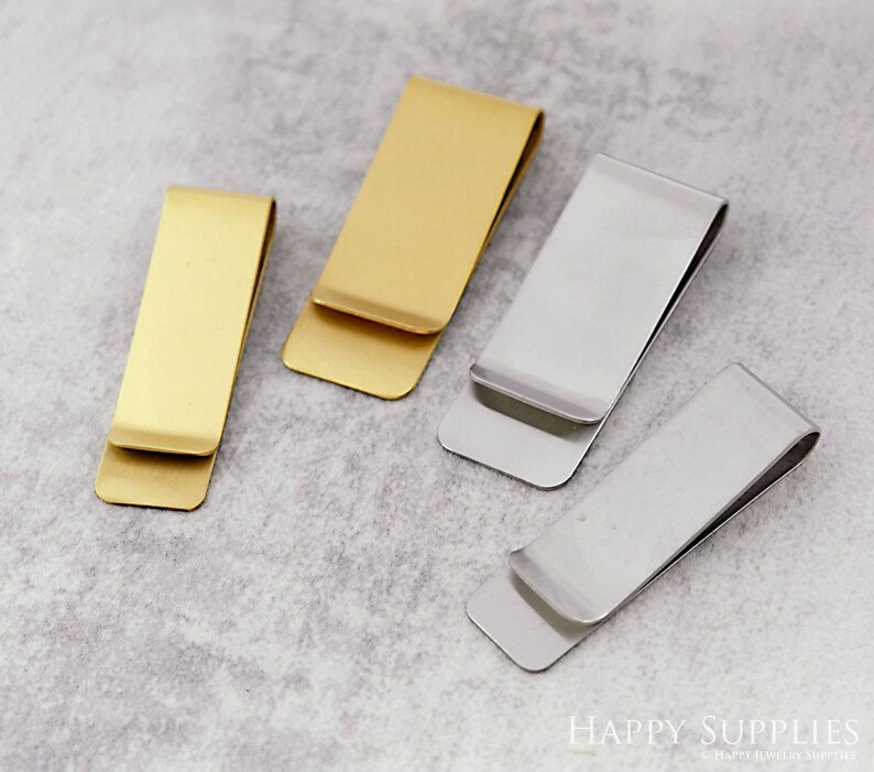 Stainless Steel Money Clip Blank, Brass Money Clip, DIY Clip Purse ...