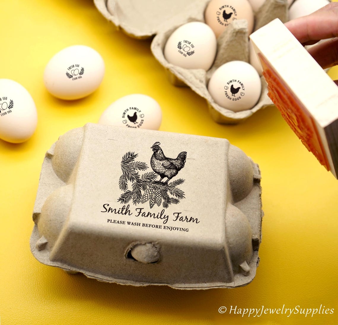 Egg Stamps Custom Egg Carton Stamp, Farm Fresh Egg Carton Stamp ...