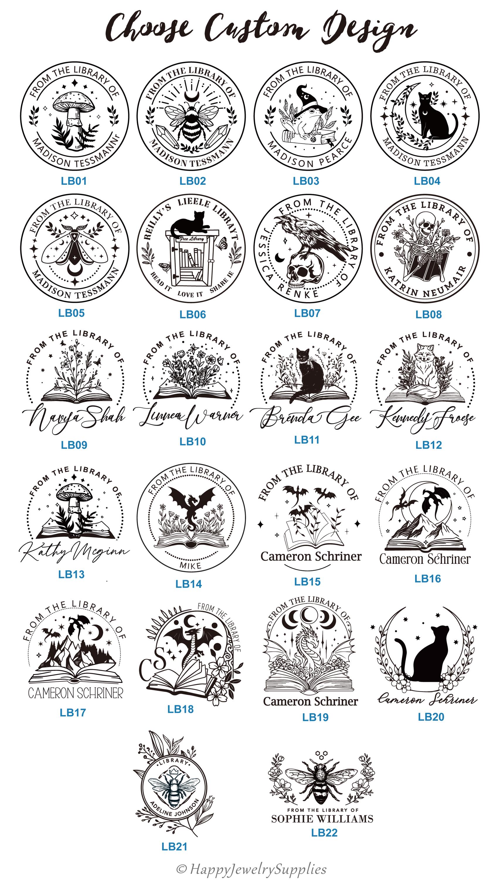Book Stamps, Custom Library Stamp, Book Stamp Personalized, Teacher ...