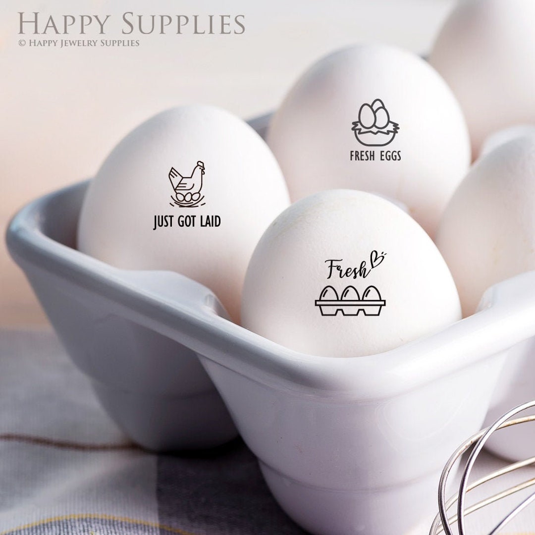 Egg Stamp Set - Fresh Egg Stamp, Custom Egg Carton Stamp, Mix & Match ...