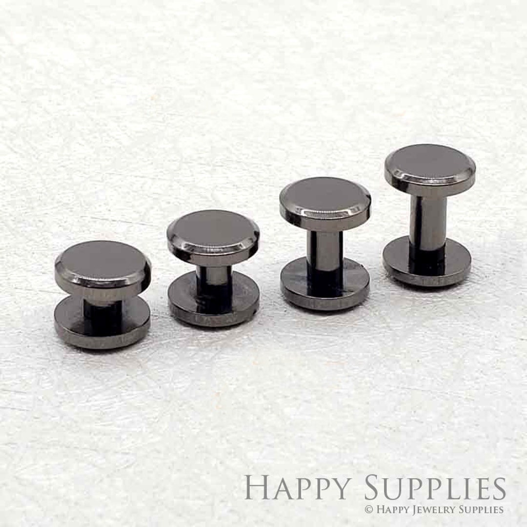 10MM Gun Black Chicago Screw for Leather Crafting , 3/8" Gun Black ...