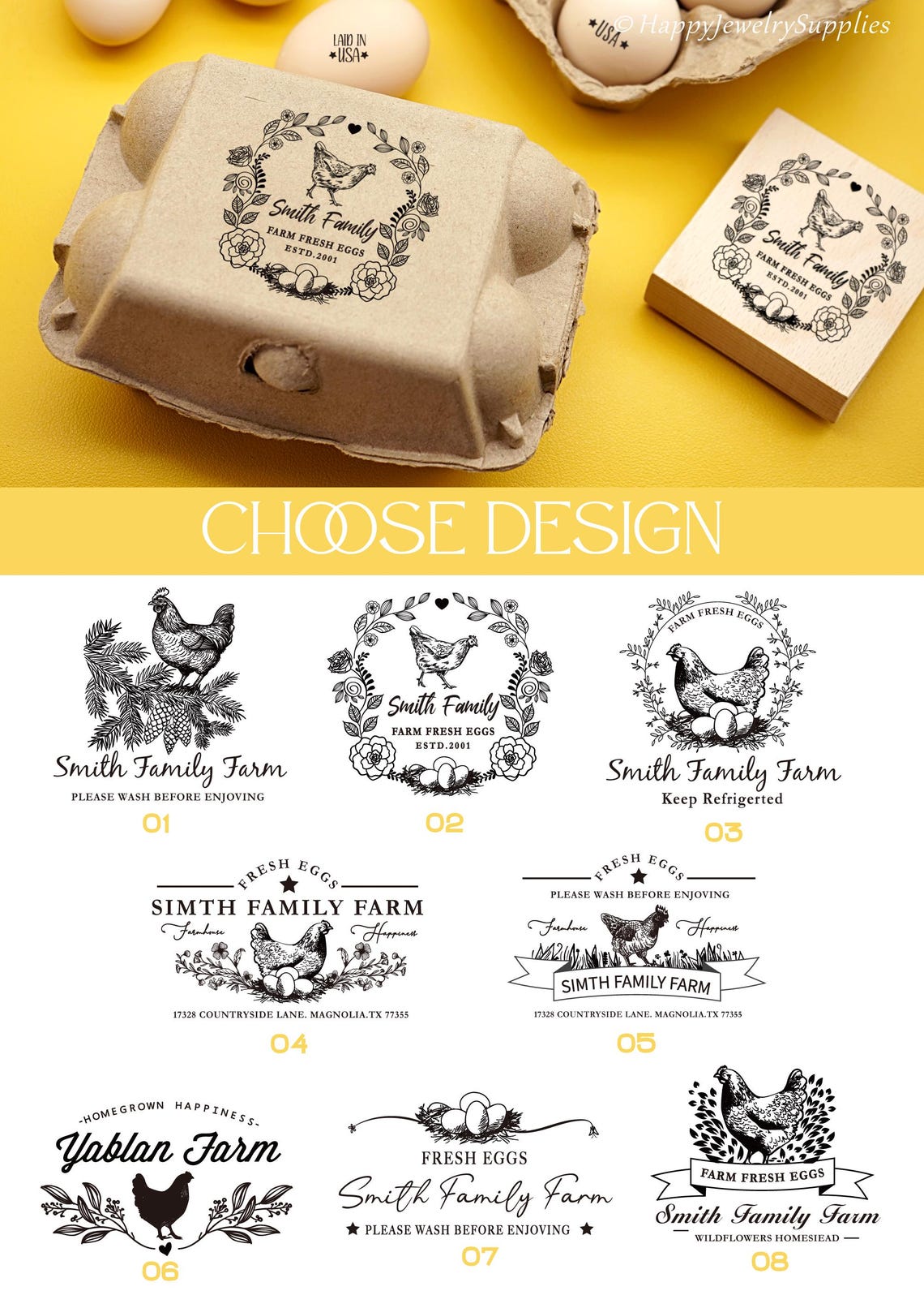 Egg Stamps Custom Egg Carton Stamp, Farm Fresh Egg Carton Stamp ...