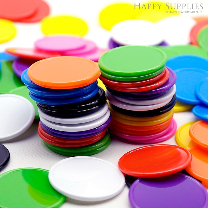 Custom Ø36mm Plastic Pocket Tokens Tags, Personalized Plastic Poker ...