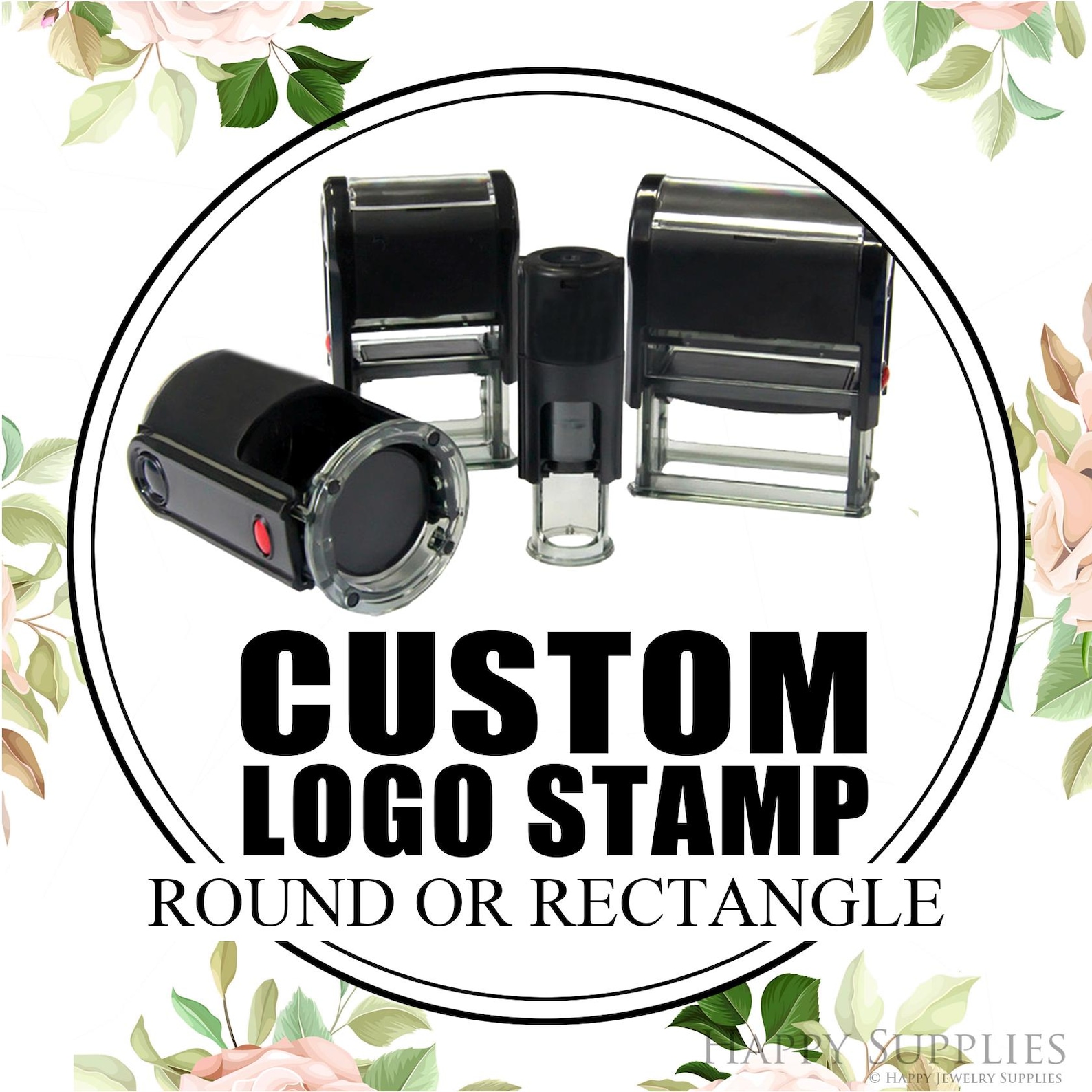 Custom Logo Stamp, Self Inking Stamp, Company Logo Stamp, Design Stamp ...