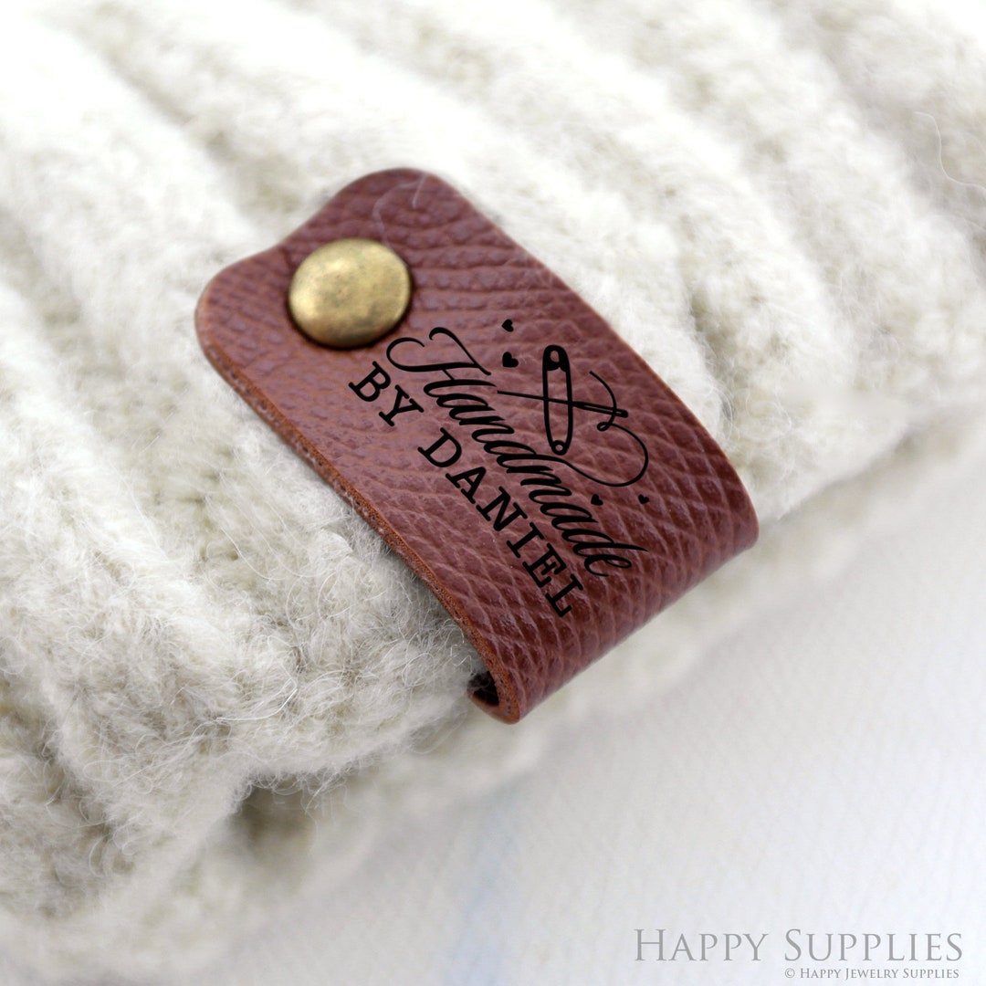 Custom Faux Leather Tags for Knits and Crochet, Chicago Screw Rivet ...