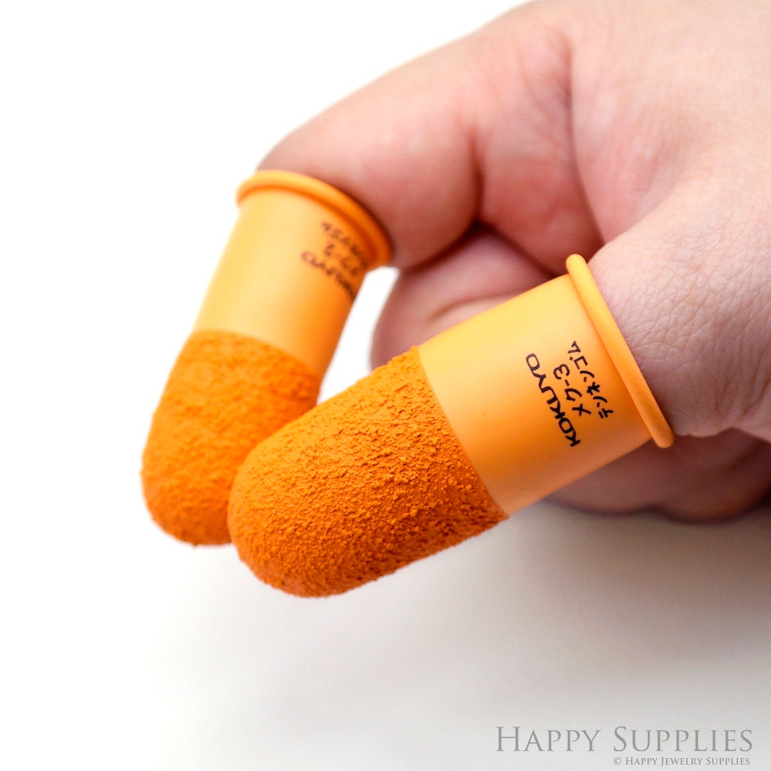 2pcs Finger Protector/ Rubber Finger Cots/ Finger Guard Leather Working ...