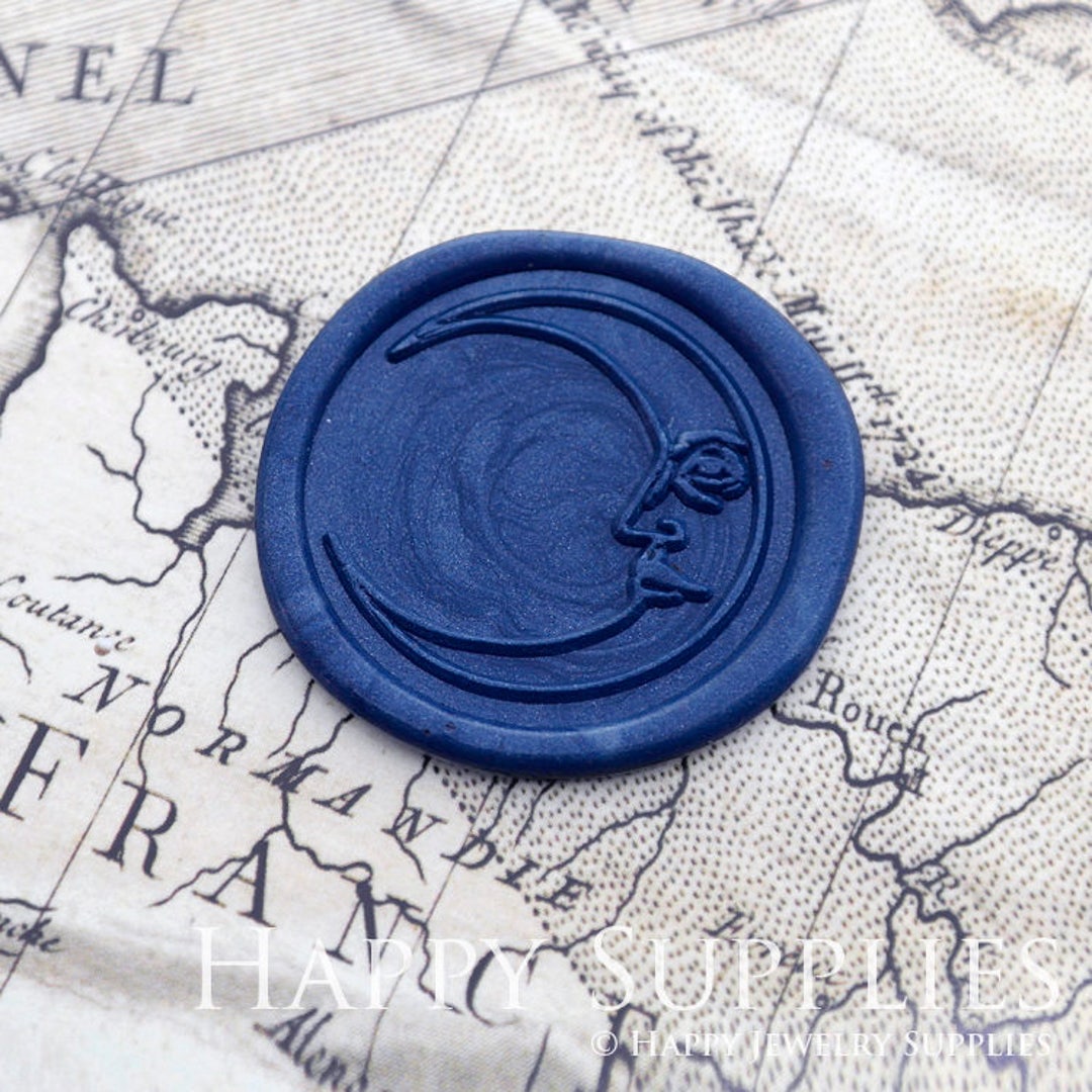 Wax Seal Stamp 1pcs Crescent Moon With the Moustache Metal - Etsy