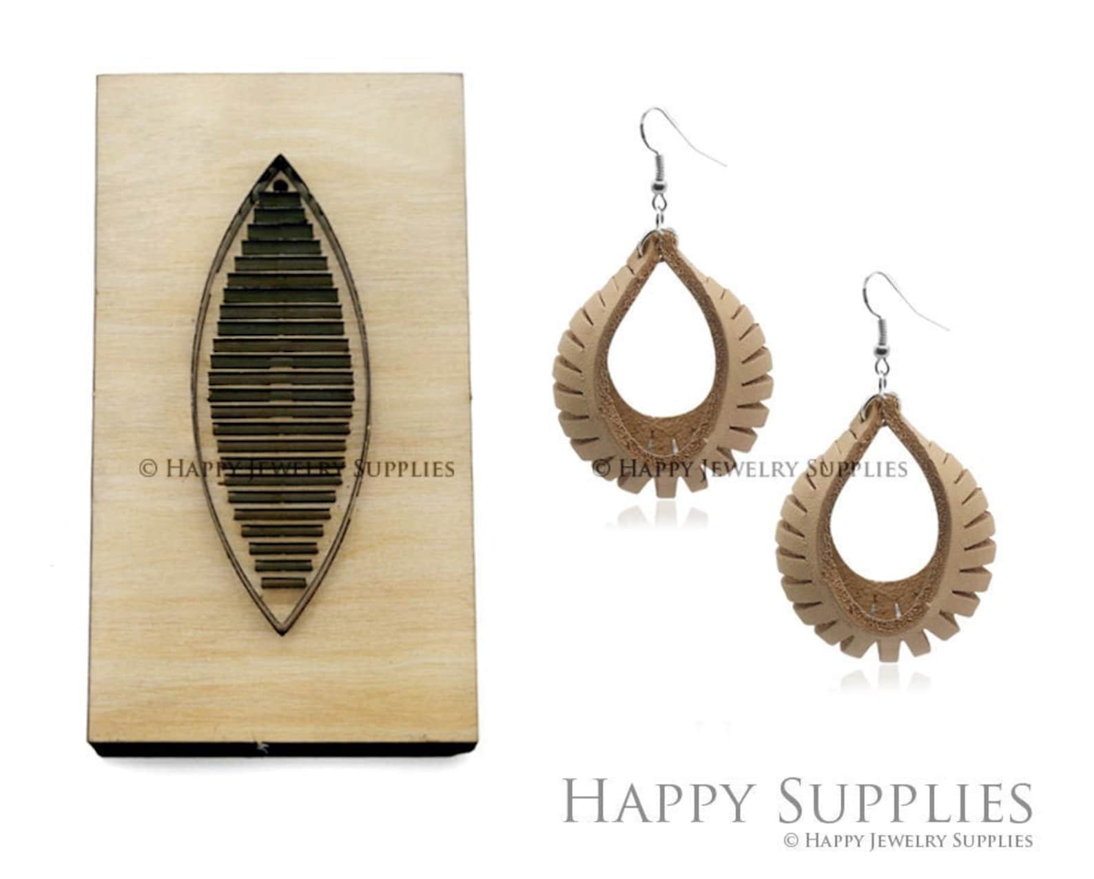 Leather Cutting Die Earring Twisted Leather Earrings Leather - Etsy ...