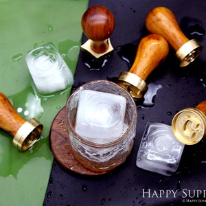 Custom Ice Stamp in Brass / Custom Whisky Ice Cube Stamp / Personalized ...
