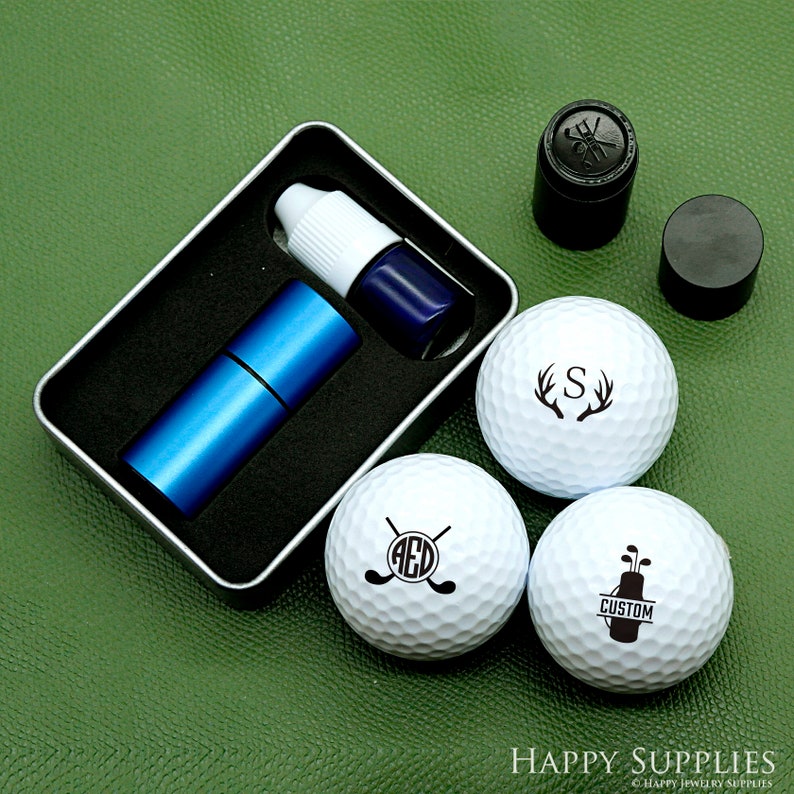 Personalized Golf Stamps, Custom Golf Ball Stamp Box, Golf Ball Marker ...