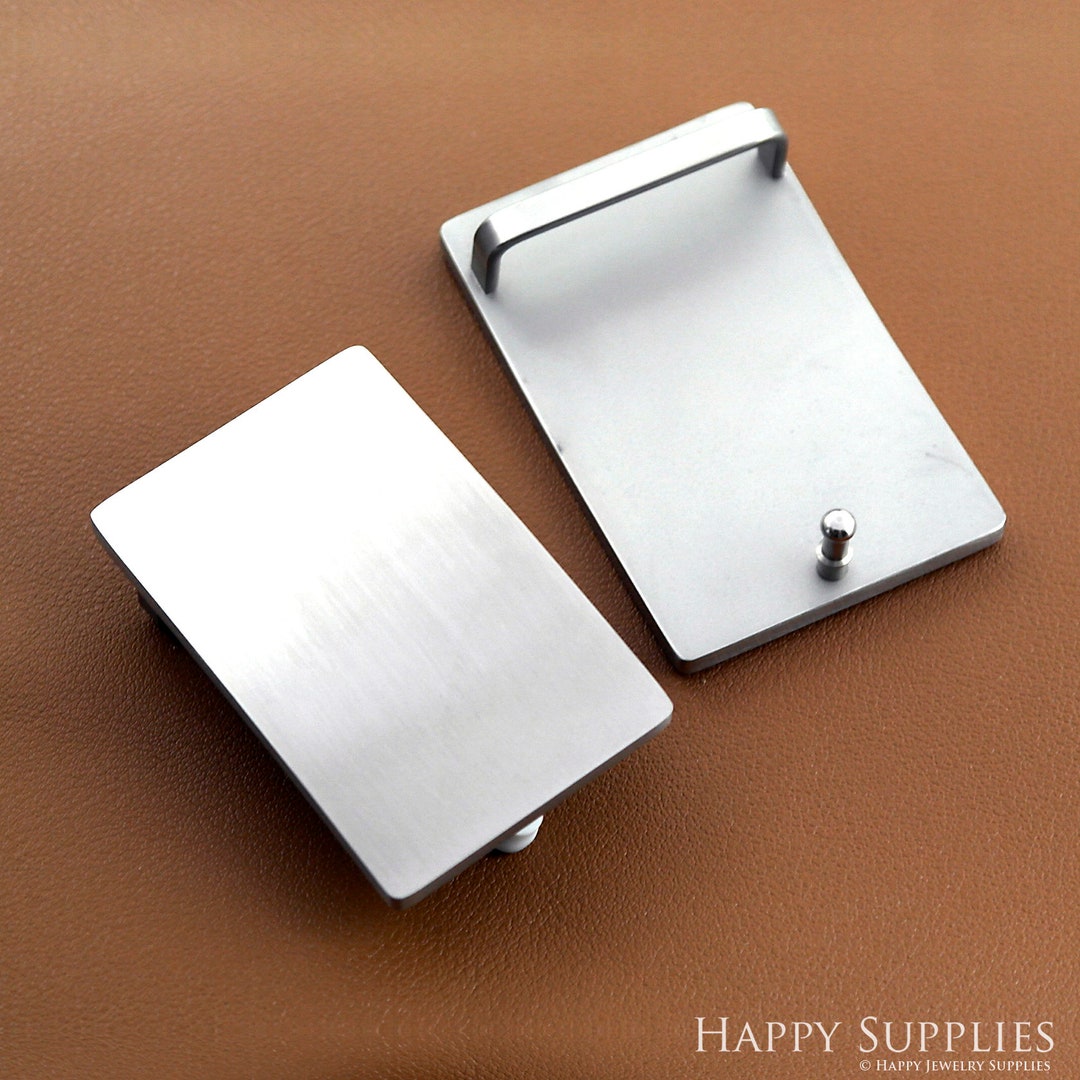 35/40mm Rectangular Belts Buckles, 304L Stainless Steel Smooth Plain ...