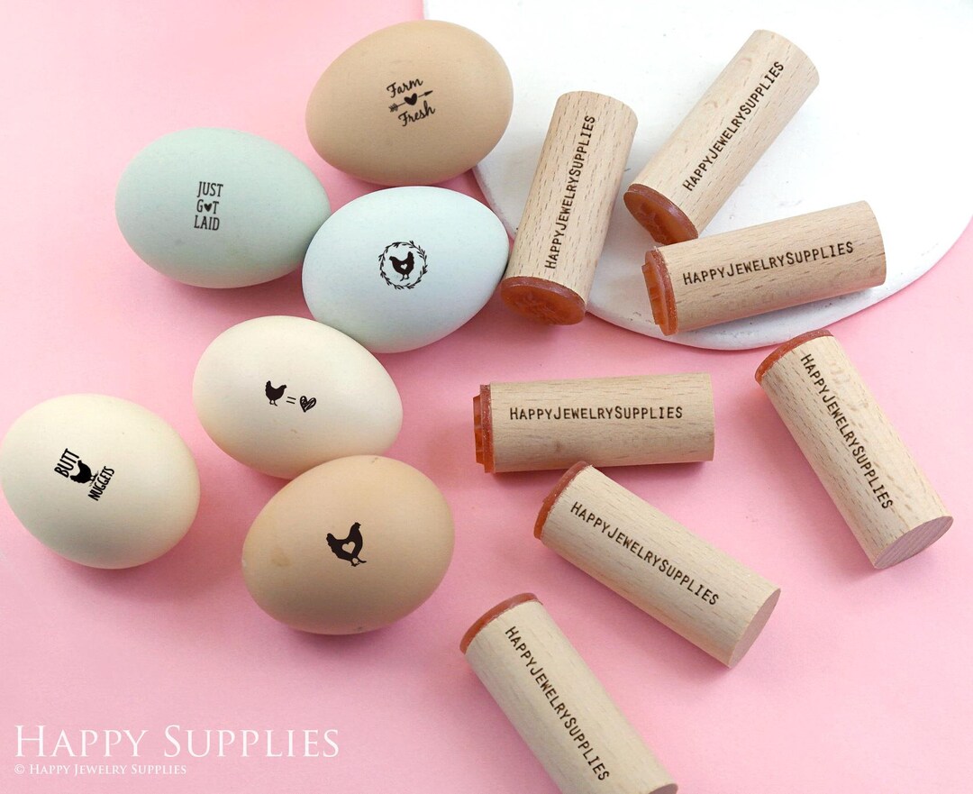Egg Stamp Set - Love Egg Stamp, Custom Egg Carton Stamp, Mix & Match ...