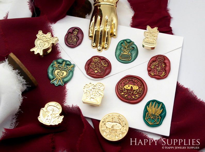 Wax Seal Stamp - 1pcs Sword Heart Old School Tattoo Moon Galaxy ...