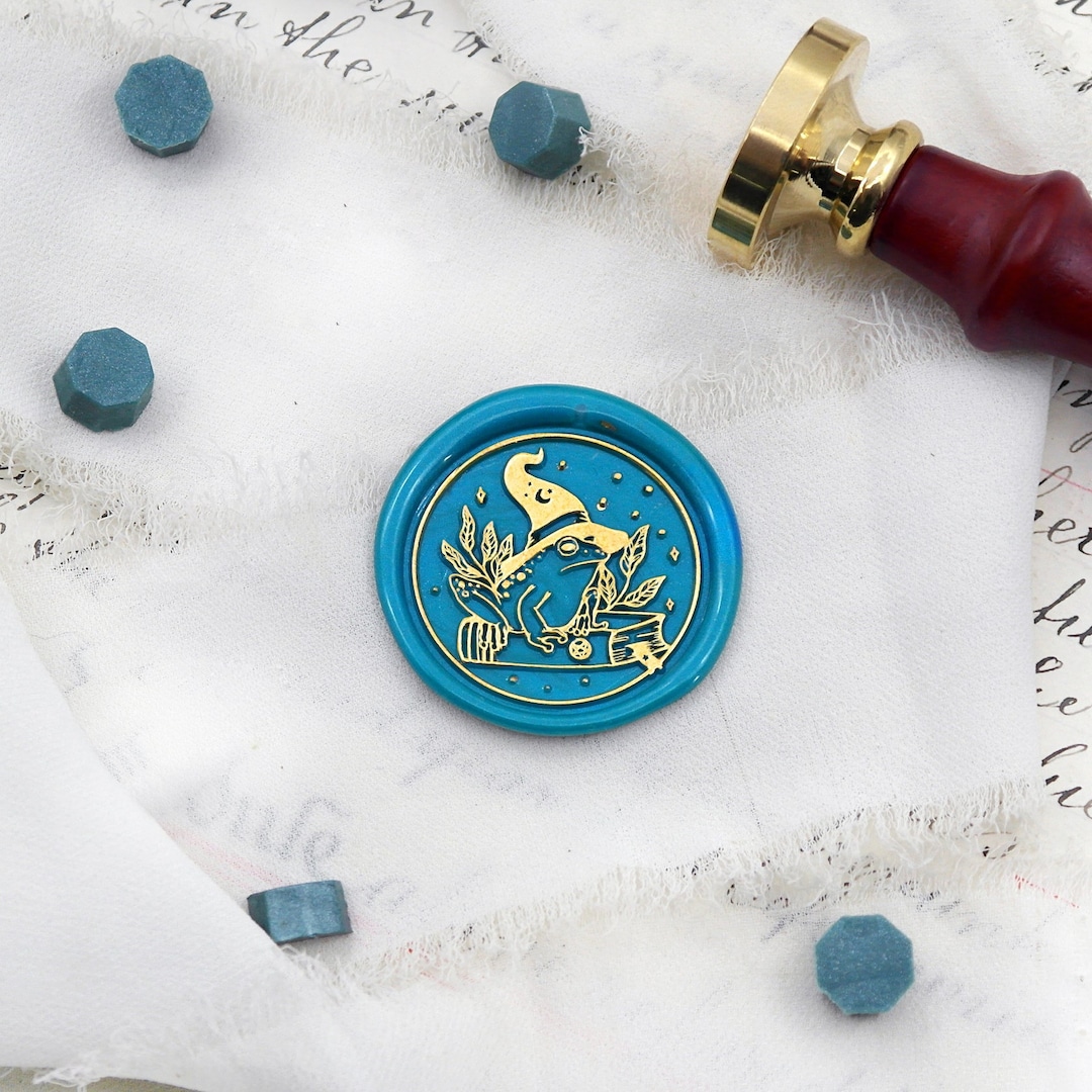 Wax Seal Stamp - 1pcs Frog Magician Magic Book Galaxy Metal Stamp ...