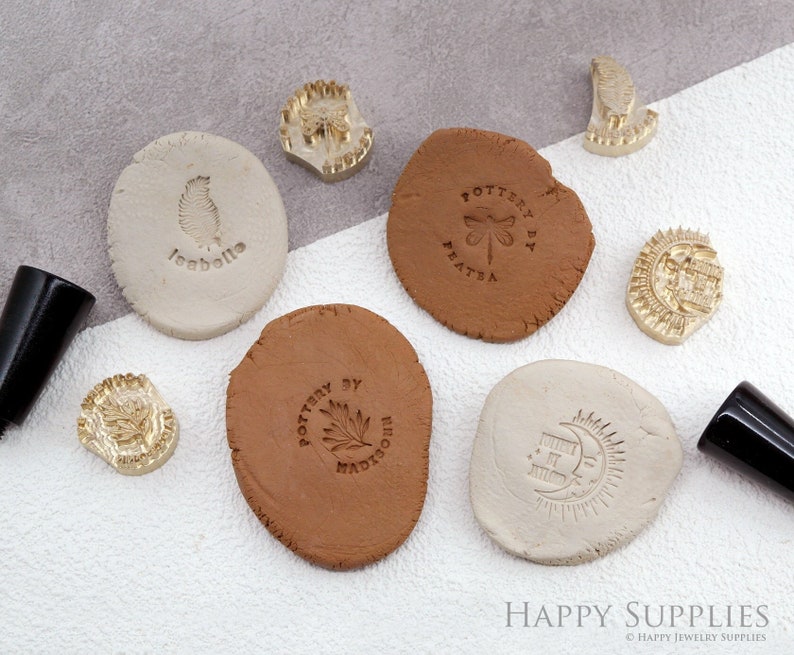 Custom Pottery Stamp, Custom Clay Stamp, Initial Ceramic Stamp, Custom ...