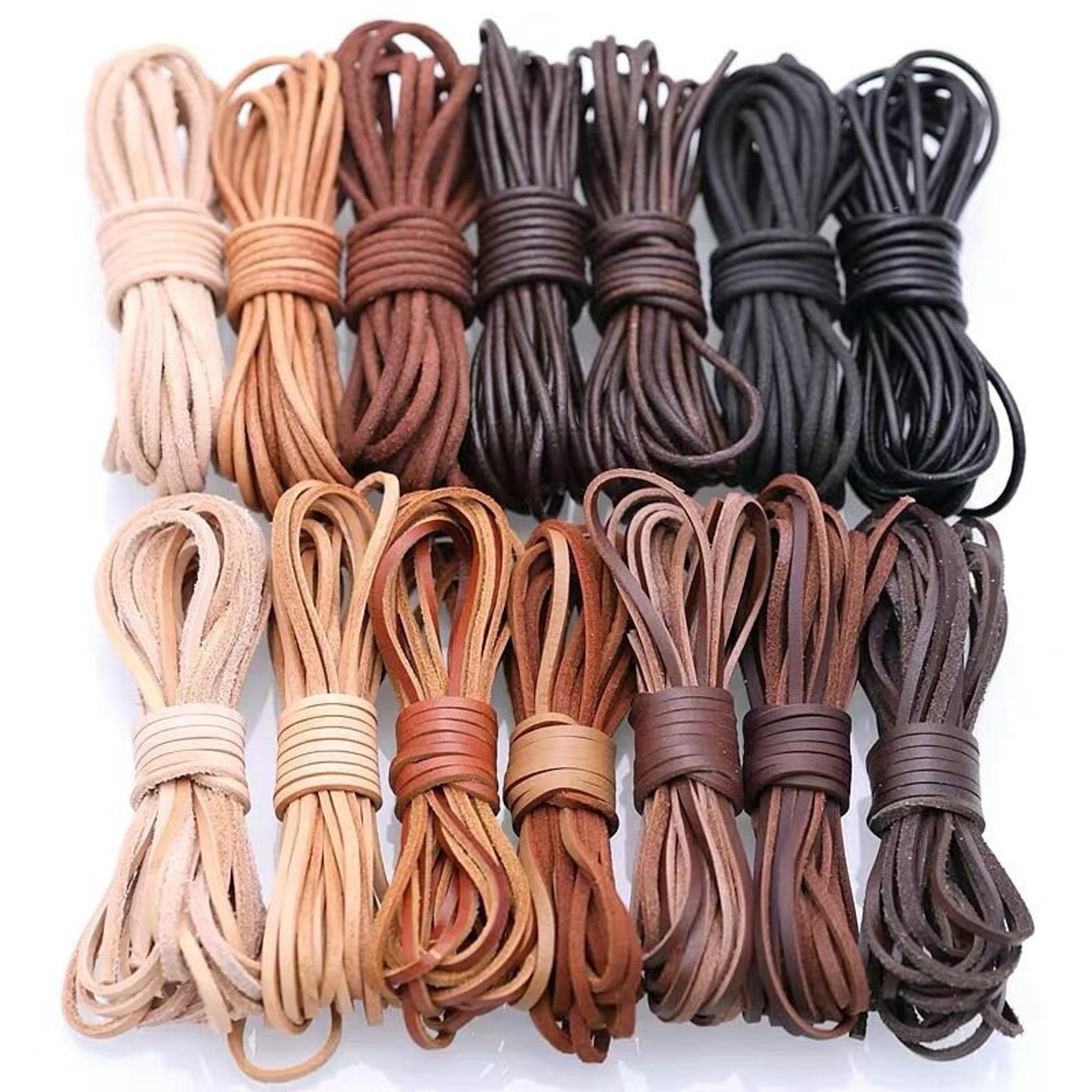 Vegetable Tanned Leather String (3mm 5meters) / Leather Braid String ...