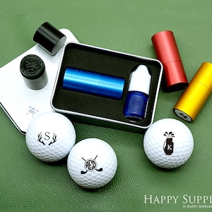 Custom Golf Ball Stamp Box, Personalized Golf Stamps, Gift for Golfer ...