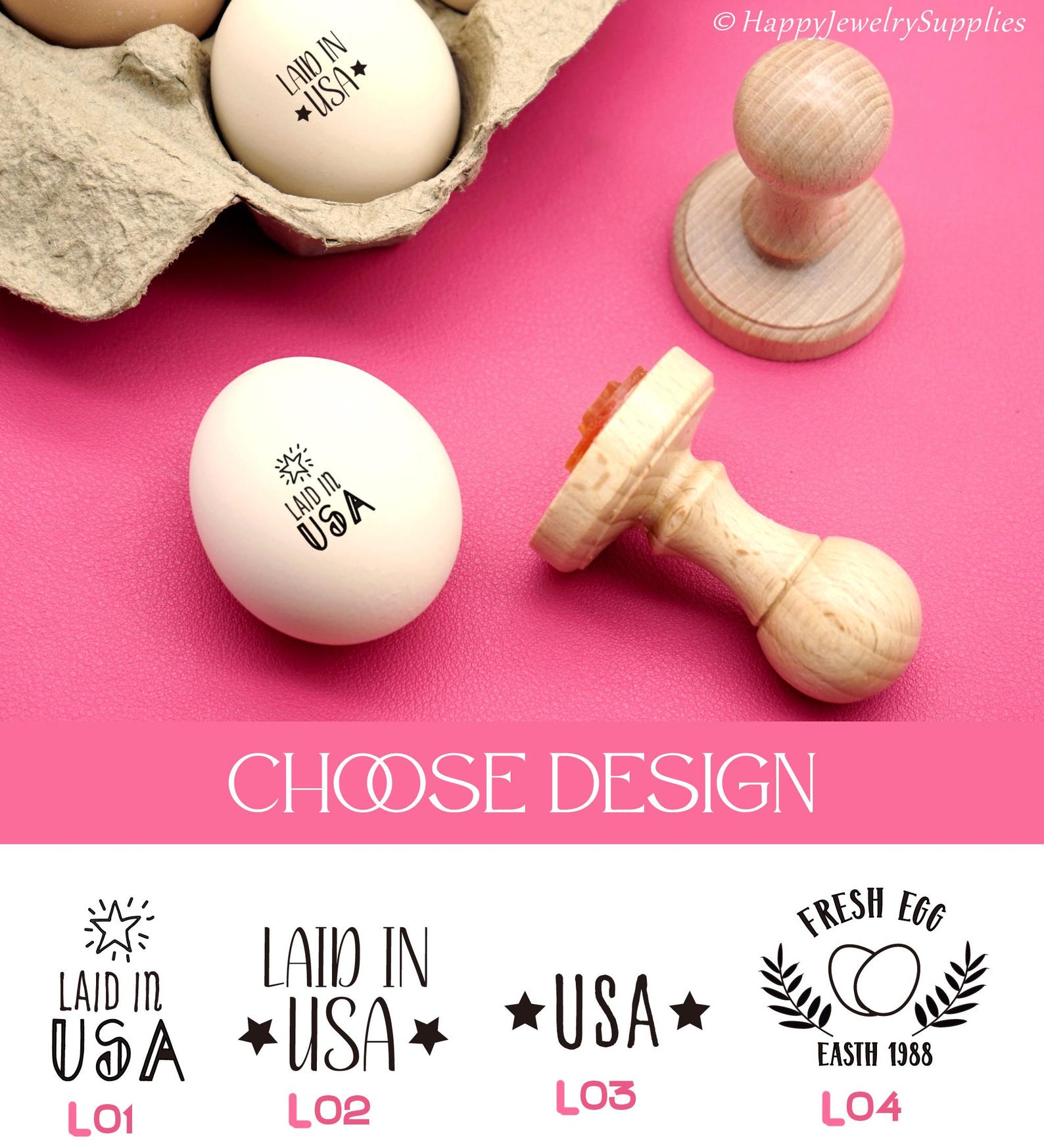 Egg Stamp Set - Chick Egg Stamp, Custom Egg Carton Stamp, Mix & Match ...