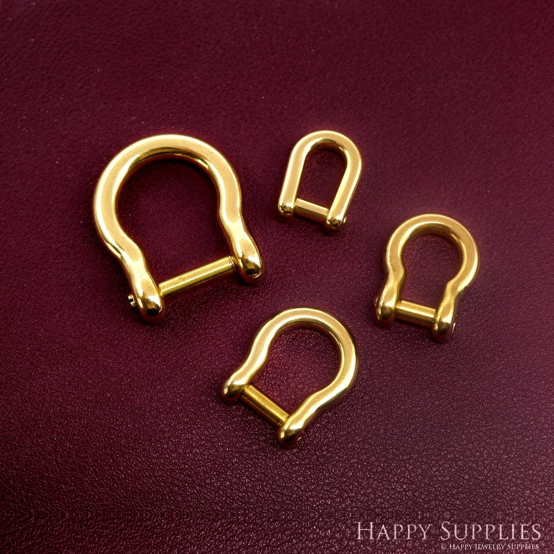Brass Anchor Shackle, Screw Clasp Lock, Shackle Solid Brass U Lock ...