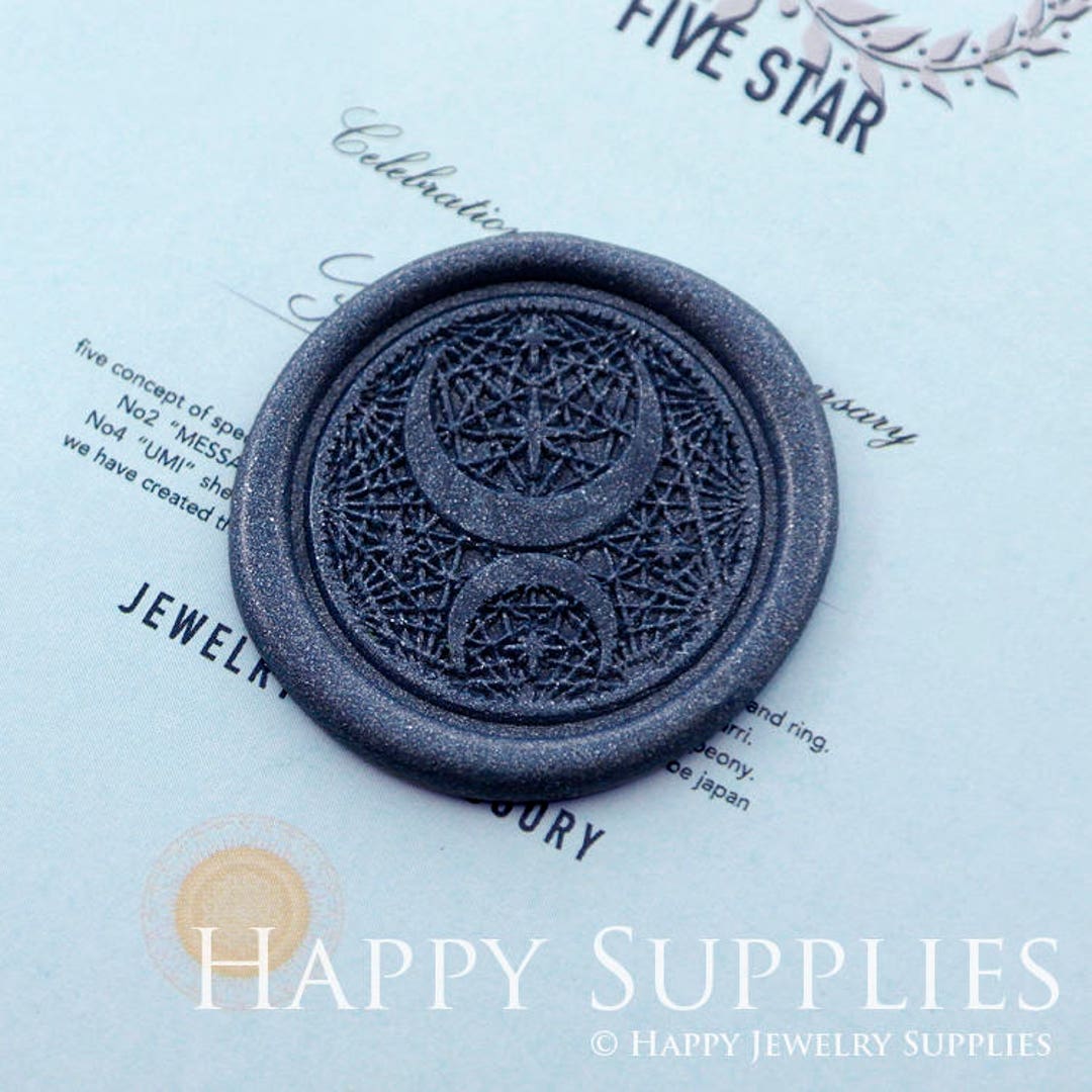 Wax Seal Stamp - 1pcs Moon and Star Universe Galaxy Metal Stamp ...