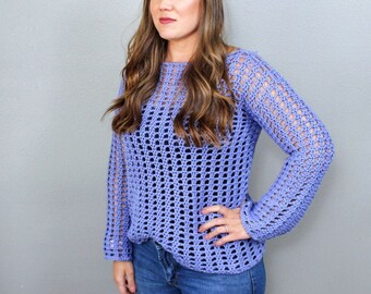 Filet Crochet Pattern Hooded Sweater Crochet Pattern Pullover - Etsy