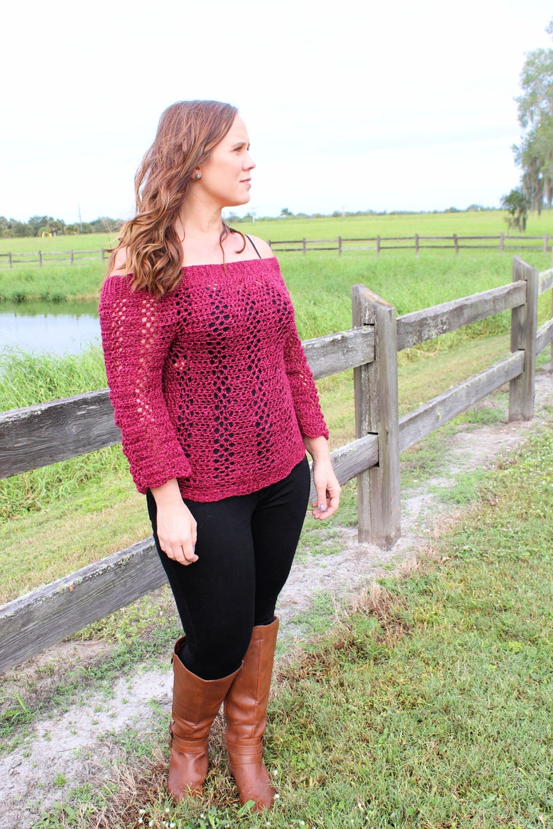 Women's Sweater Crochet Pattern, Sabre Sweater, Instant Download - Etsy