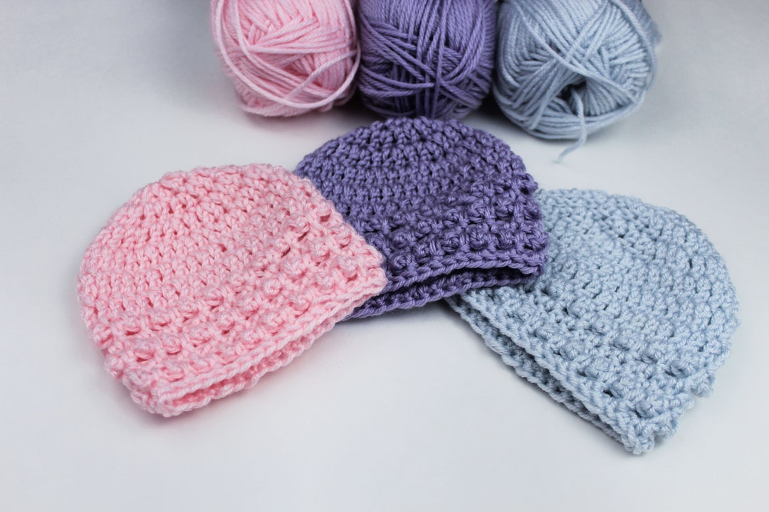 Crochet Newborn Beanie Pattern, Little Textures Newborn Beanie, Instant ...