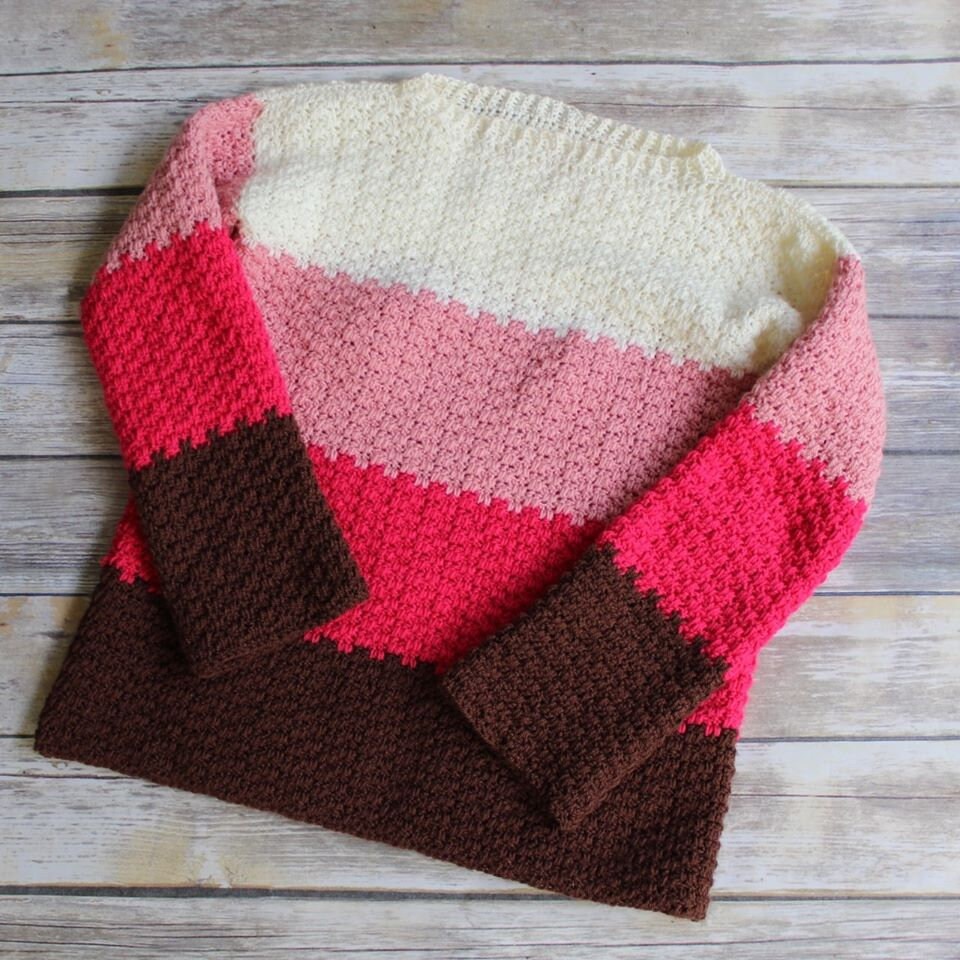 Crochet Sweater Pattern Michelle Sweater Instant Download | Etsy