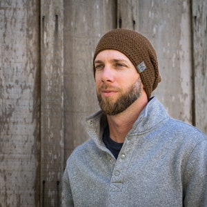 Crochet Slouch Hat Pattern, Men's Crochet Slouchy, Modern Unisex Slouch ...