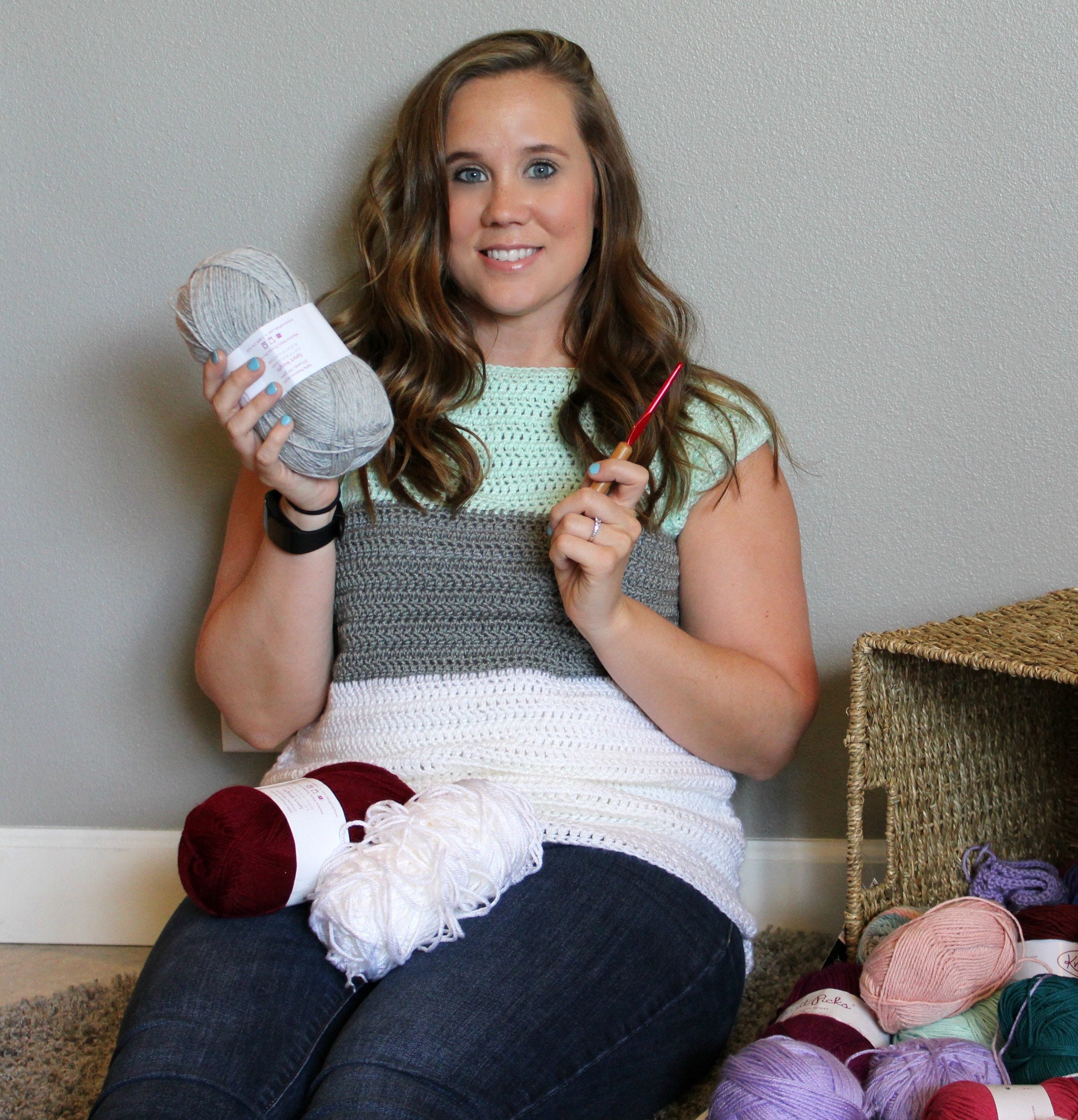 Crochet Sweater Pattern for Women, Stash Buster Sweater, Instant ...