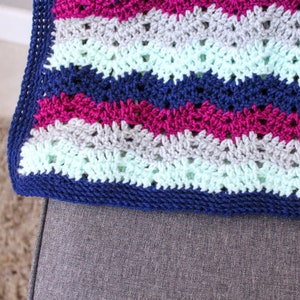 Chevy Blanket Crochet Pattern: Easy Chevron Throw (PDF Download) - Etsy