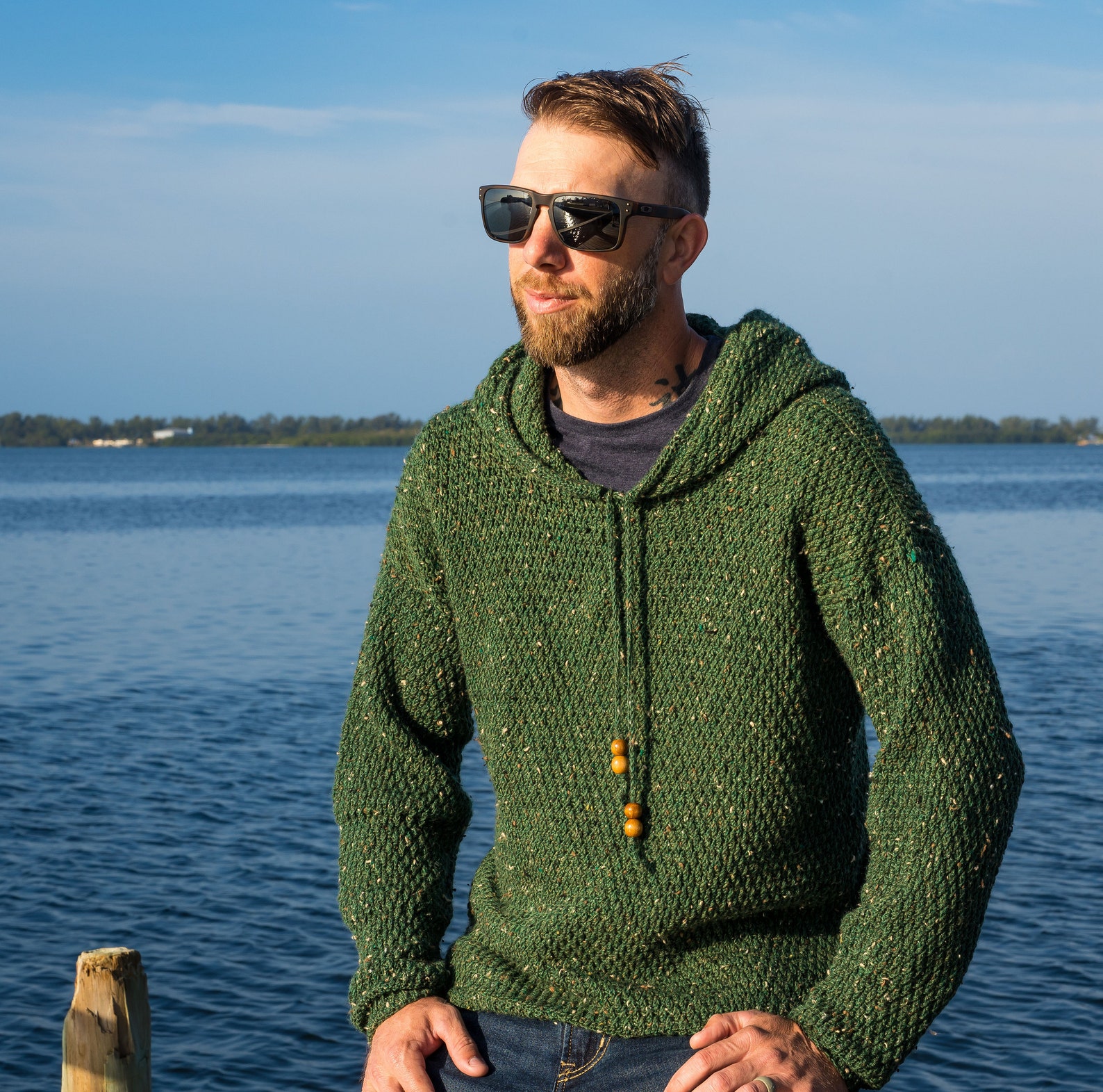 Men's Crochet Hoodie Pattern, Dutton Hoodie Crochet Pattern, Men's ...