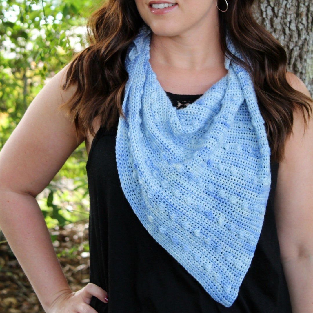 Triangle Shawl Crochet Pattern, Asymmetrical Crochet Shawl, Triangle ...