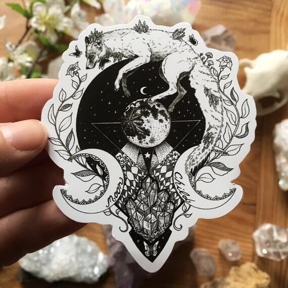 Moon Child Big 10 Cm Vinyl Sticker - Etsy