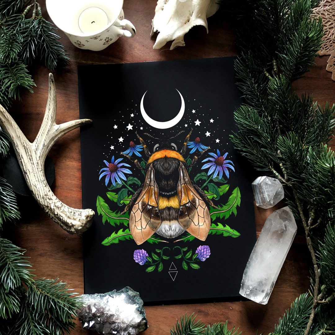 Bumblebee Spirit- Hand Signed Art Print on Textured High Quality Paper ...