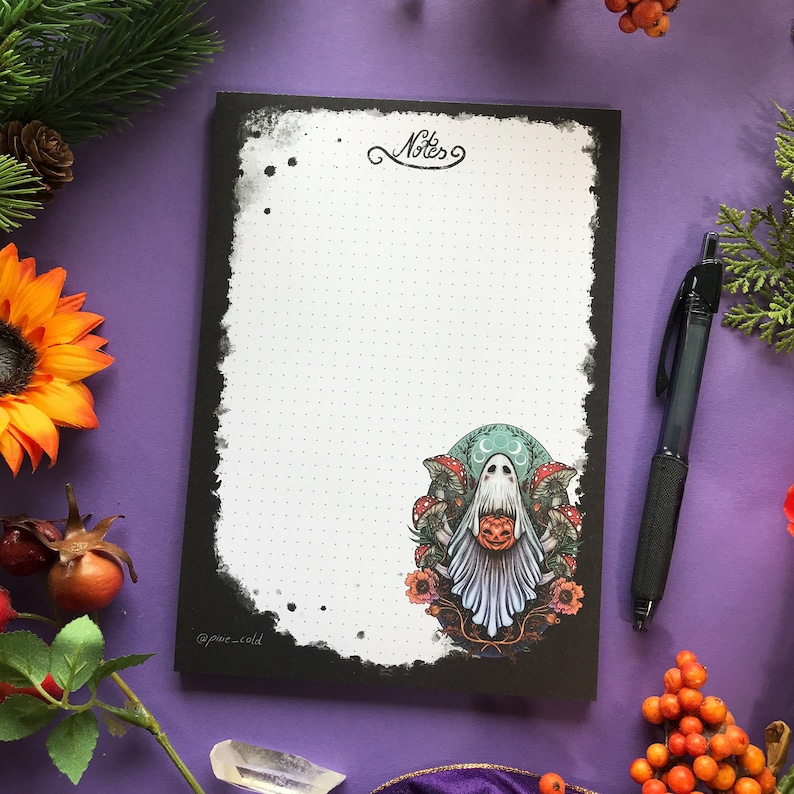 Note Pad A5 50 Sheets Ghost Pixie Cold Design - Etsy