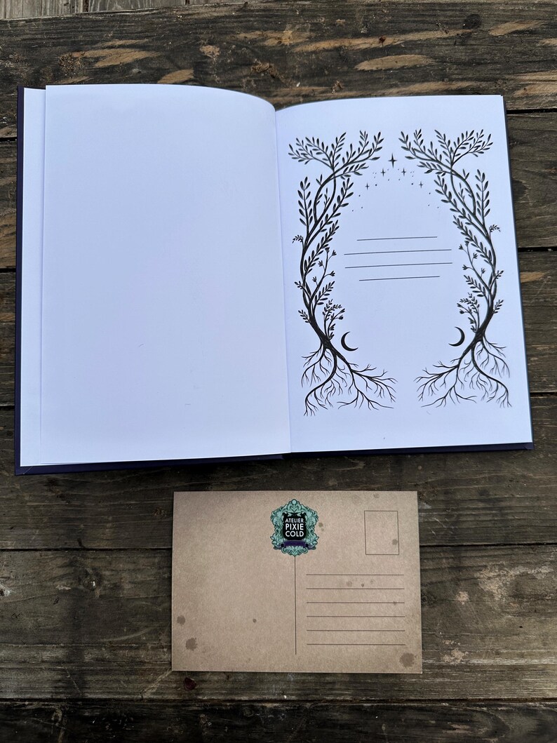 Magical A5 Journal Hardcover Book Set With Bookmark and Postcard! -gold ...