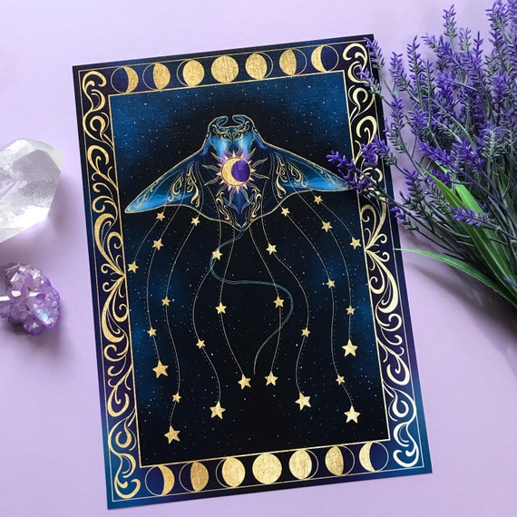 Ray Fish Hand Signed Art Print on Textured High Quality Paper - Etsy