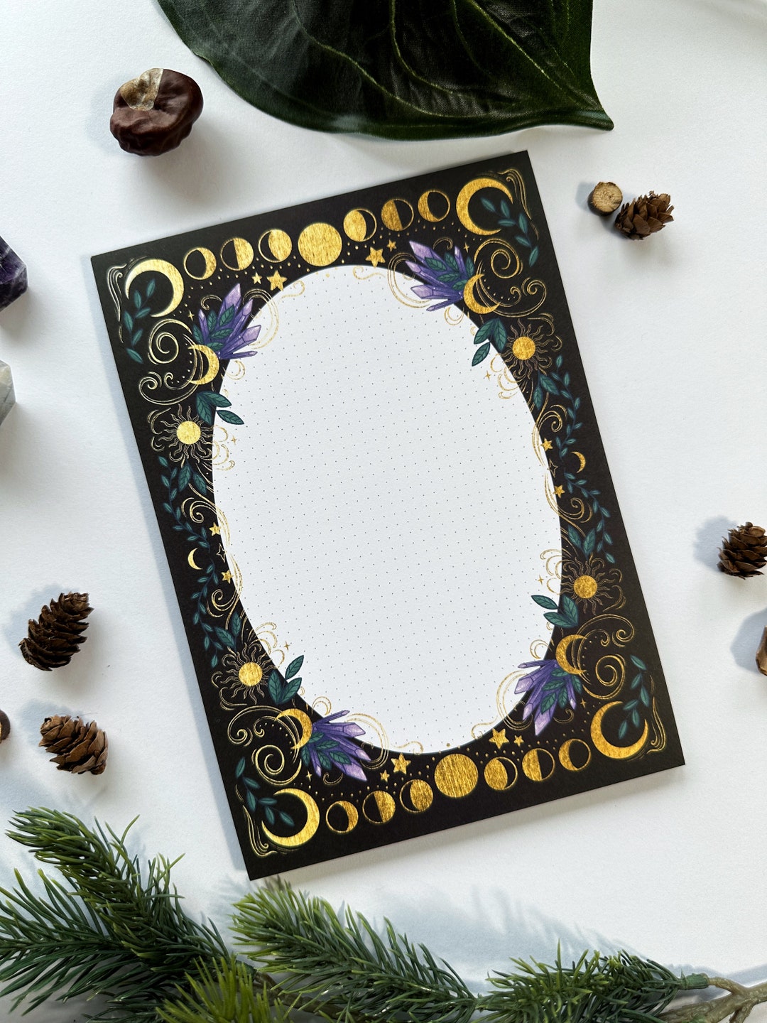 Note Pad A5 -50 Sheets- Crystal and Moon- Witch Paper --> Pixie Cold ...