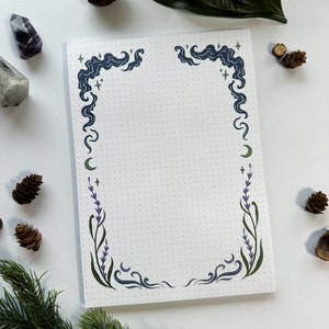 Note Pad A5 50 Sheets Lavendel and Clouds Witch Paper Pixie Cold Design ...