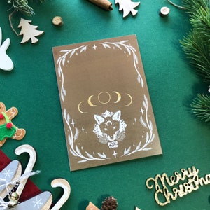 Raven Christmas Card -magical Winter Animals Edition- Painted by Pixie ...