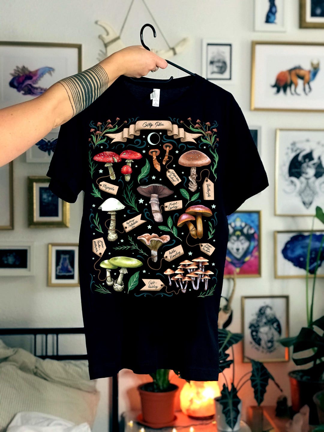 Fairtrade Unisex Black Limited Edition Shirt -poisonous Mushrooms ...