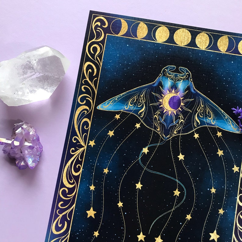 Ray Fish Hand Signed Art Print on Textured High Quality Paper - Etsy