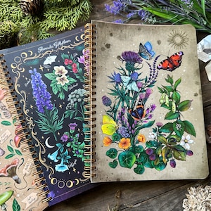 Set of 3 Nature Illustration spiral Books With 100 Sheets Perfect for ...