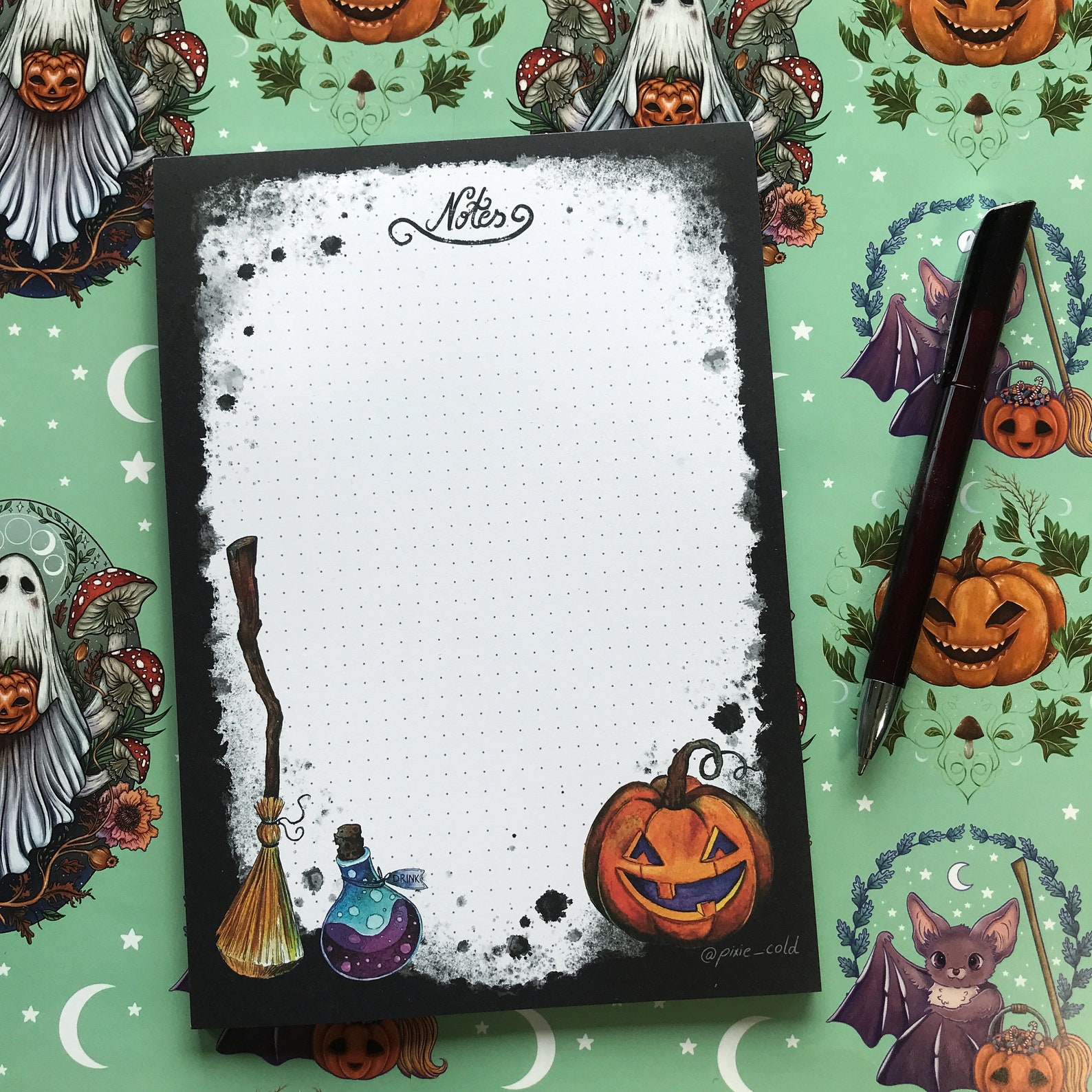 Note Pad A5 -50 Sheets- Halloween --> Pixie Cold Design - Etsy