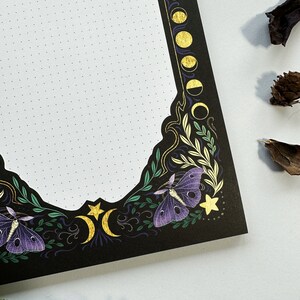 Note Pad A5 -50 Sheets- Mushroom and Moth- Witch Paper --> Pixie Cold ...