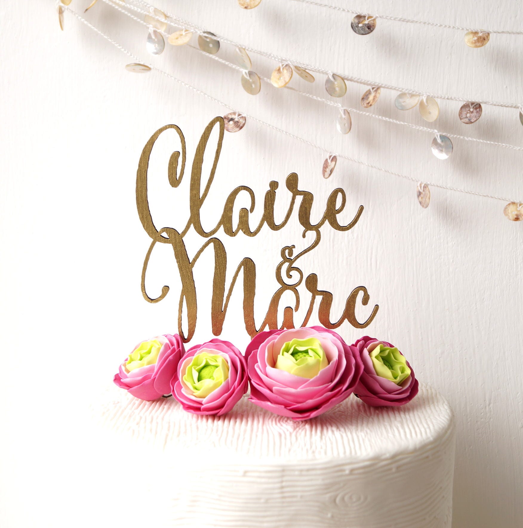 Names Cake Topper Wedding Cake Topper Rustic Cake Topper | Etsy