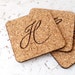 Monogram Cork Coasters, Personalized Coasters, Custom Engraved Coastes ...